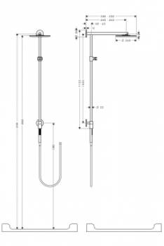Душевая система HANSGROHE Raindance Connect Showerpipe 240 27164000 в ...